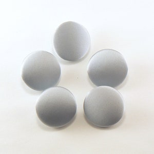 1" Silver Grey Satin Fabric Covered Shank Sewing Buttons - Etsy