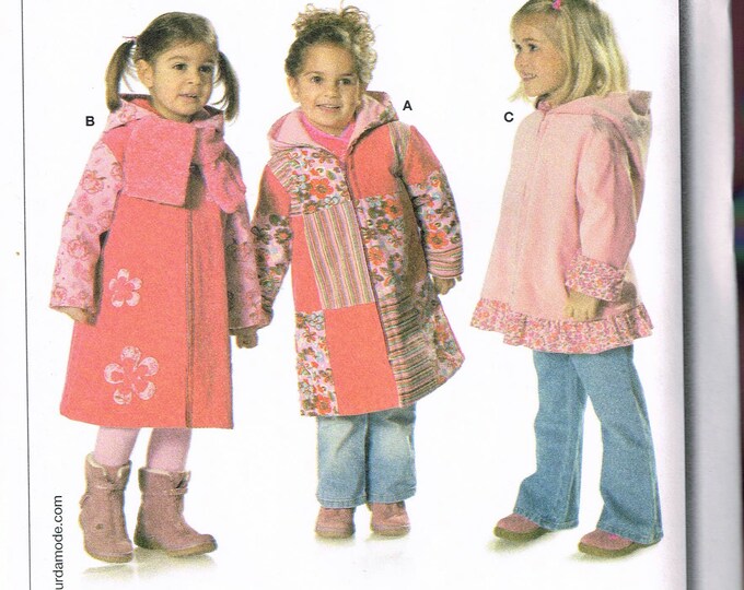 Size 18m-6 Girls Long or Short A Line Zipper Front Coat With - Etsy