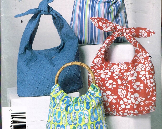 Wood Handle Bag or Hobo Tie Handle Bag Sewing Pattern Craft Sewing Pattern Simplicity 5151 - Etsy