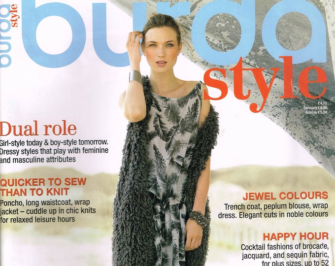 November 2012 Burda Style Sewing Pattern Magazine English - Etsy