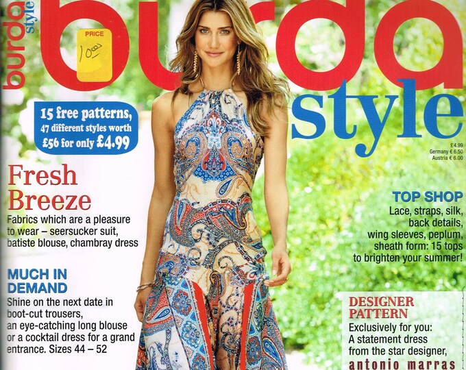 July 2015 Burda Style Sewing Pattern Magazine English Language - Etsy