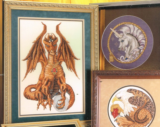 Dragon or Unicorn or Gryphon Fantasy Cross Stitch Pattern - Creatures ...