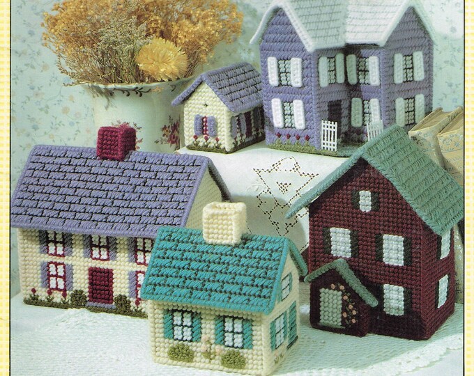 English Cottage Plastic Canvas House Pattern - Potpourri Cottages ...