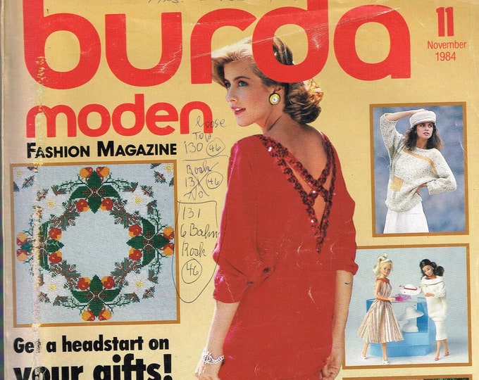 November 1984 Burda Sewing Pattern Magazine English Language - Etsy