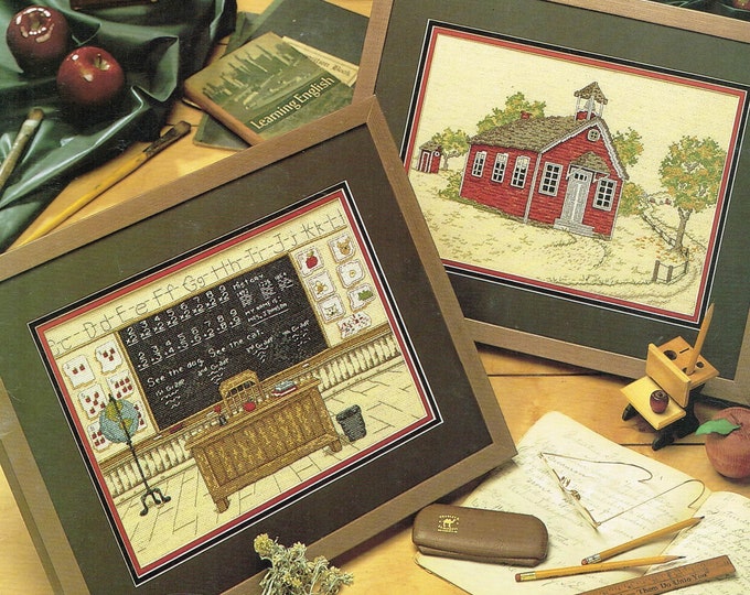 Antique School House & Classroom Cross Stitch Pattern One - Etsy
