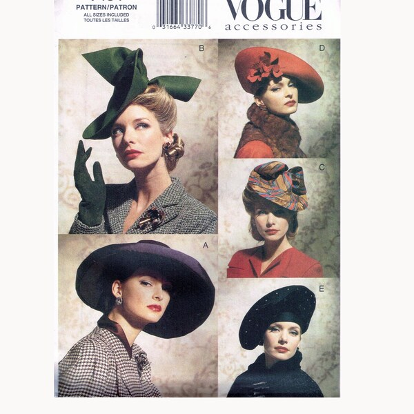 Vogue Hat Pattern - Etsy