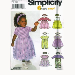 Size XXS-L Baby Easy Flared Skirt Dress or Snap Crotch Jumpsuit Sewing ...