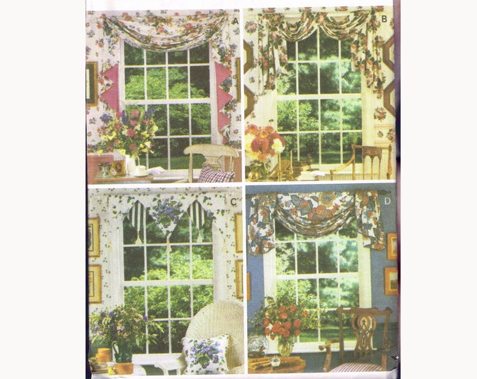 Easy Swag Curtain or Valance Curtan Sewing Pattern - Butterick 3395 - Etsy