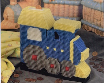 Plastic canvas train | Etsy