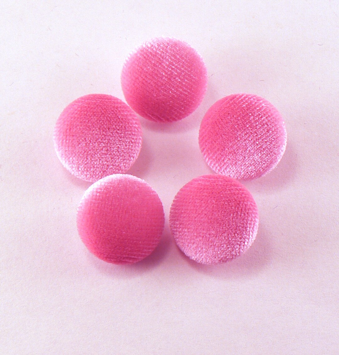 5/8" Pink Velvet Fabric Covered Shank Buttons - Etsy