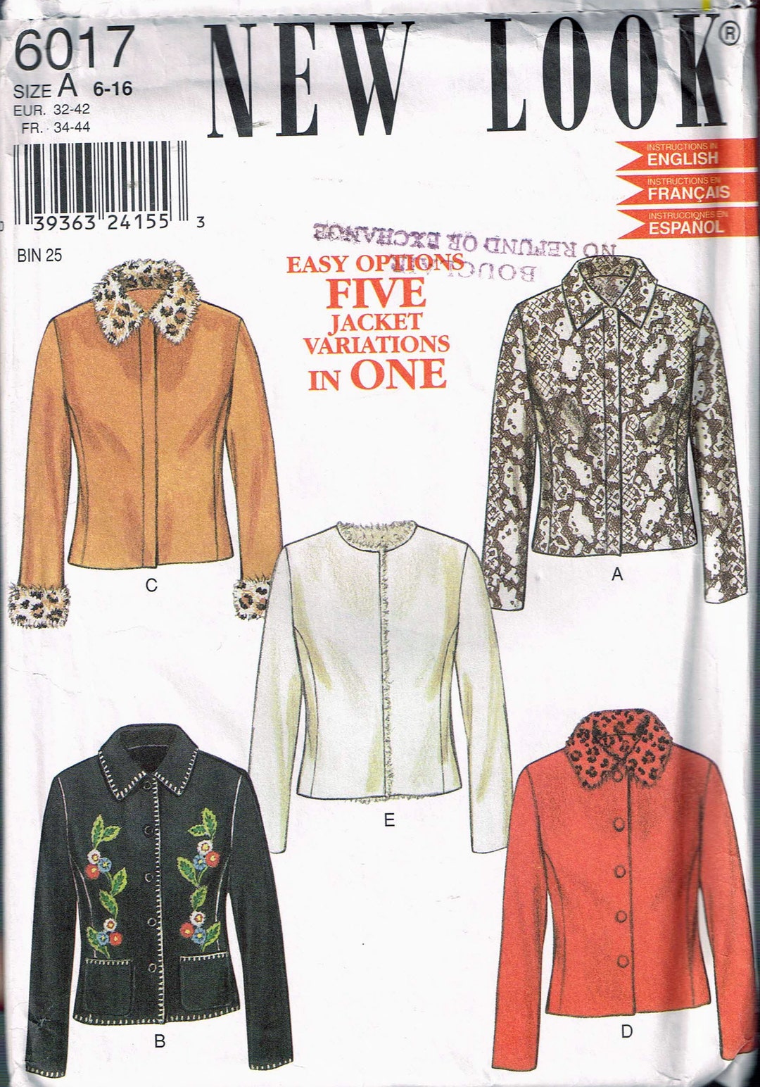 Size 6-16 Misses Easy Fleece Button Front Jacket With Patch Pockets ...