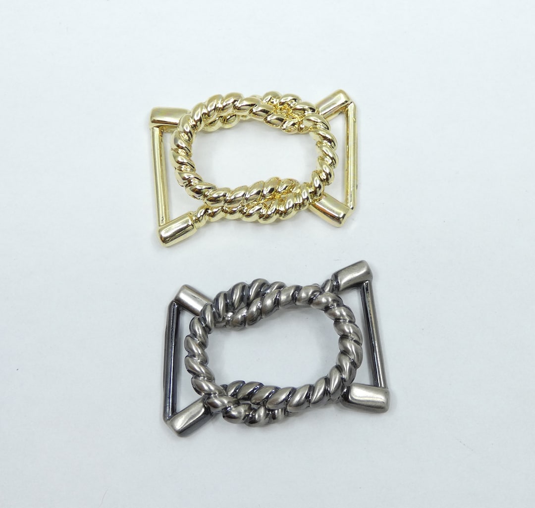 1" Twisted Rope Interlocking Two Piece Buckle for Elastic Webbing - Etsy