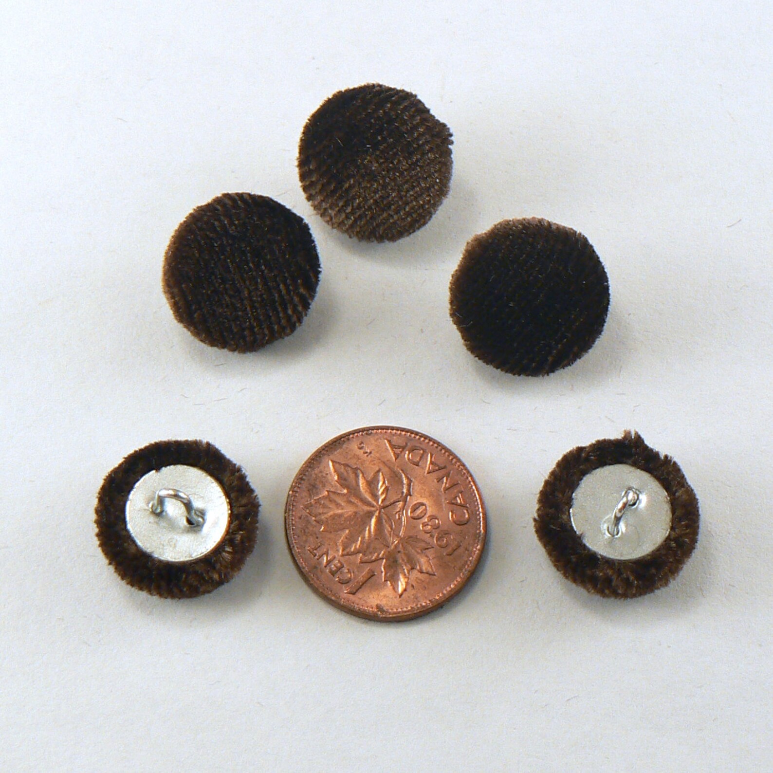 1/2 Brown Velvet Fabric Covered Shank Buttons 13mm - Etsy