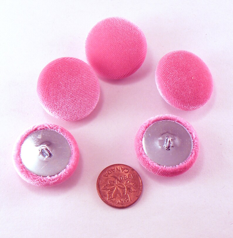 1 Pink Velvet Fabric Covered Shank Buttons 25 Mm Pink - Etsy