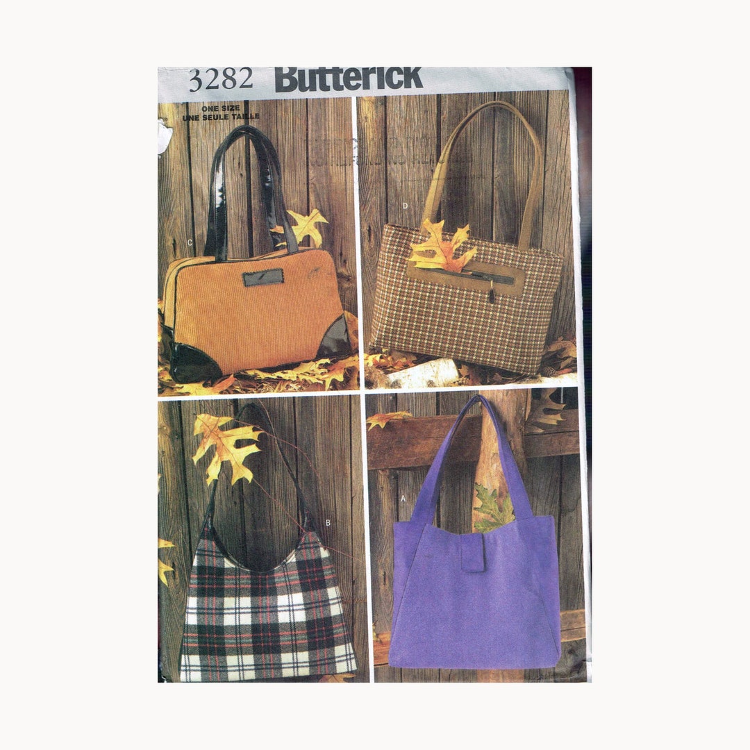 Lined Shoulder Bag Purse Craft Sewing Pattern - Butterick 3282 - Etsy