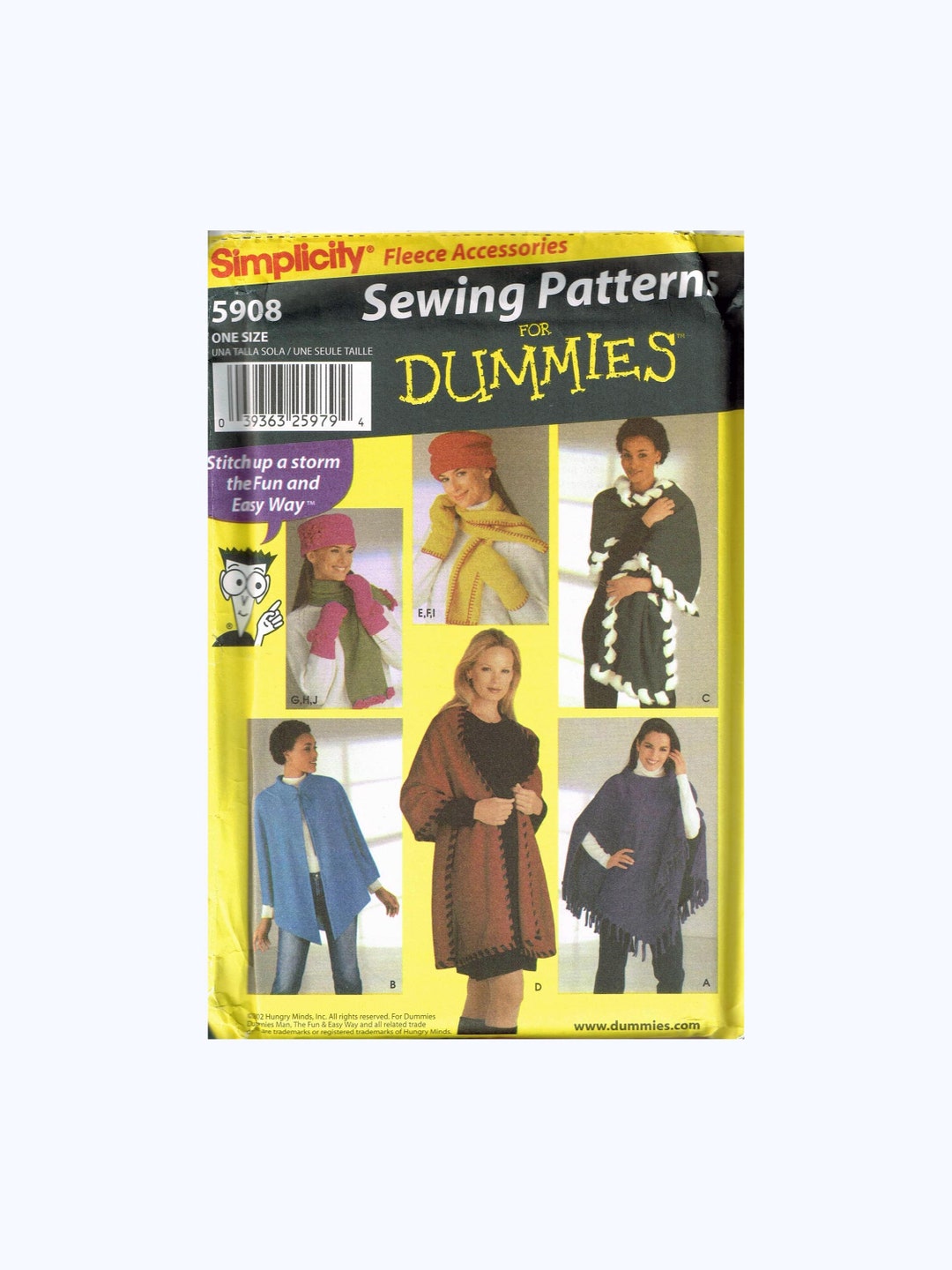 Misses Easy Poncho or Scarf & Hat Sewing Pattern - Simplicity 5908 - Etsy