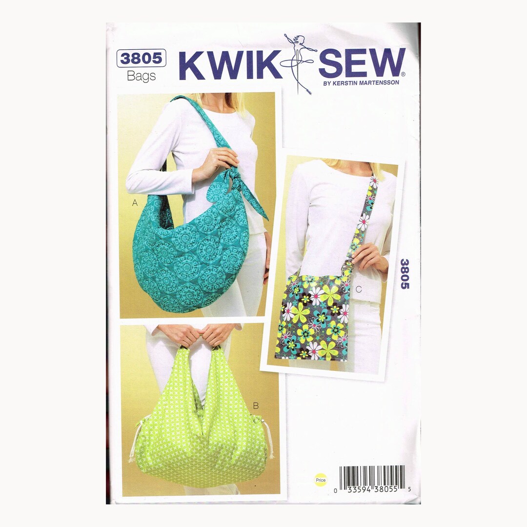 Crossbody Purse or Slouchy Bag Sewing Pattern - Kwik Sew 3805 - Etsy