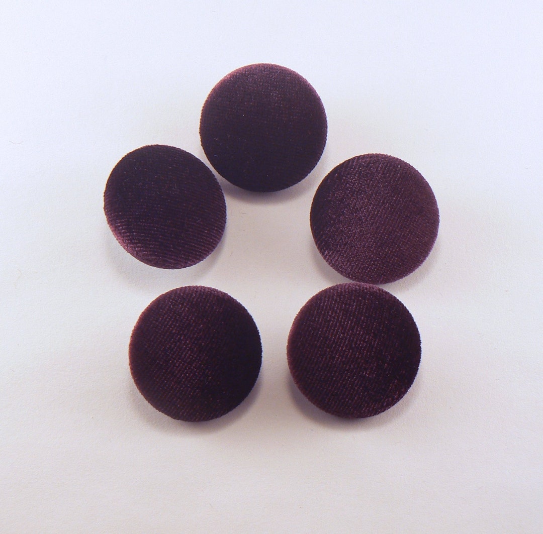 1" Plum Purple Velvet Fabric Covered Shank Buttons - Etsy