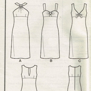 Size 6-16 Misses' Sleeveless Empire Waist Knee Length Gathered Bust ...