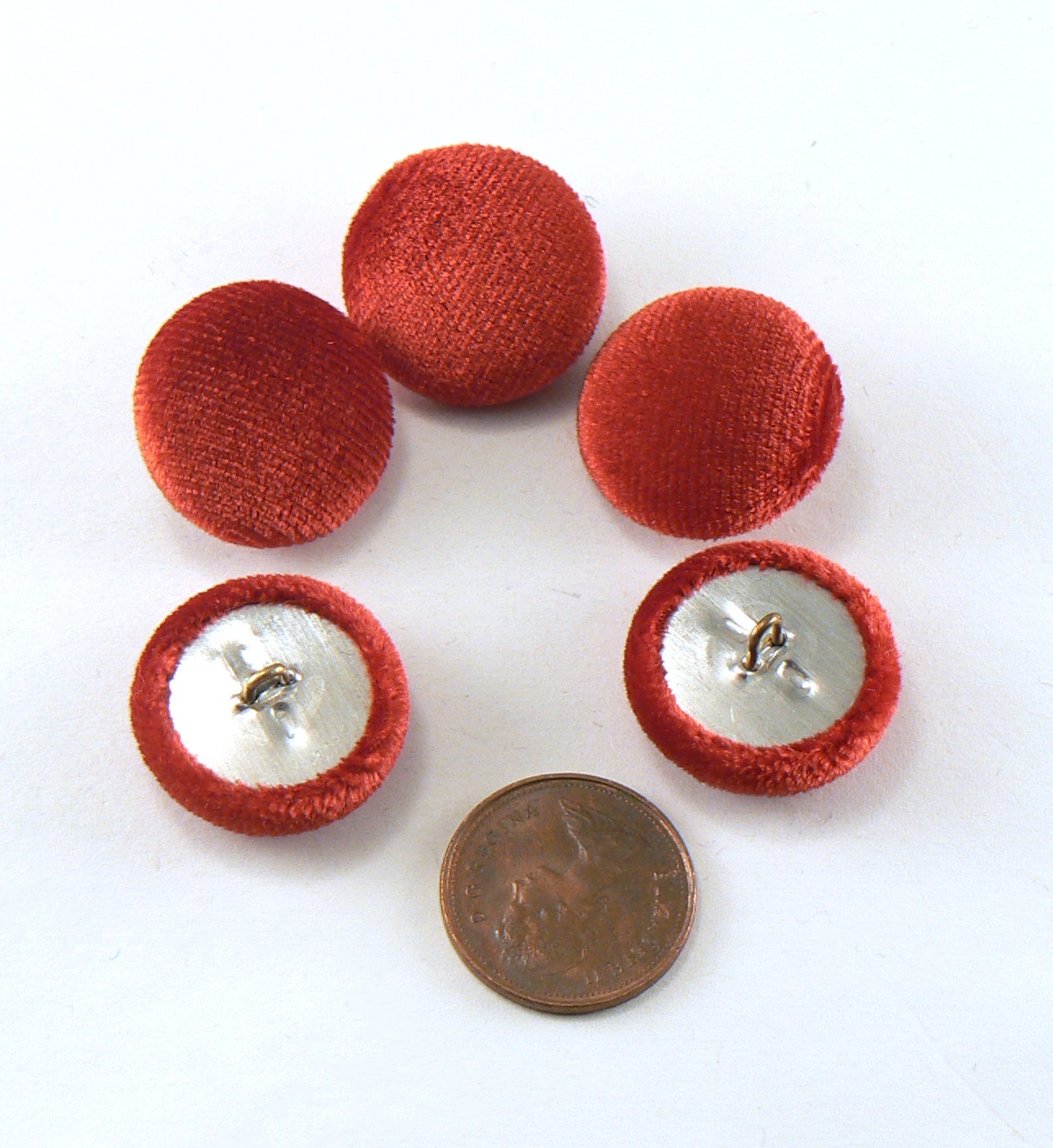 3/4 Red Velvet Fabric Covered Shank Buttons 19mm Red | Etsy