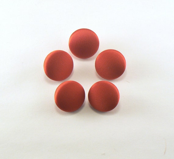 3/4 Red Satin Fabric Covered Shank Buttons 19 Mm Red | Etsy