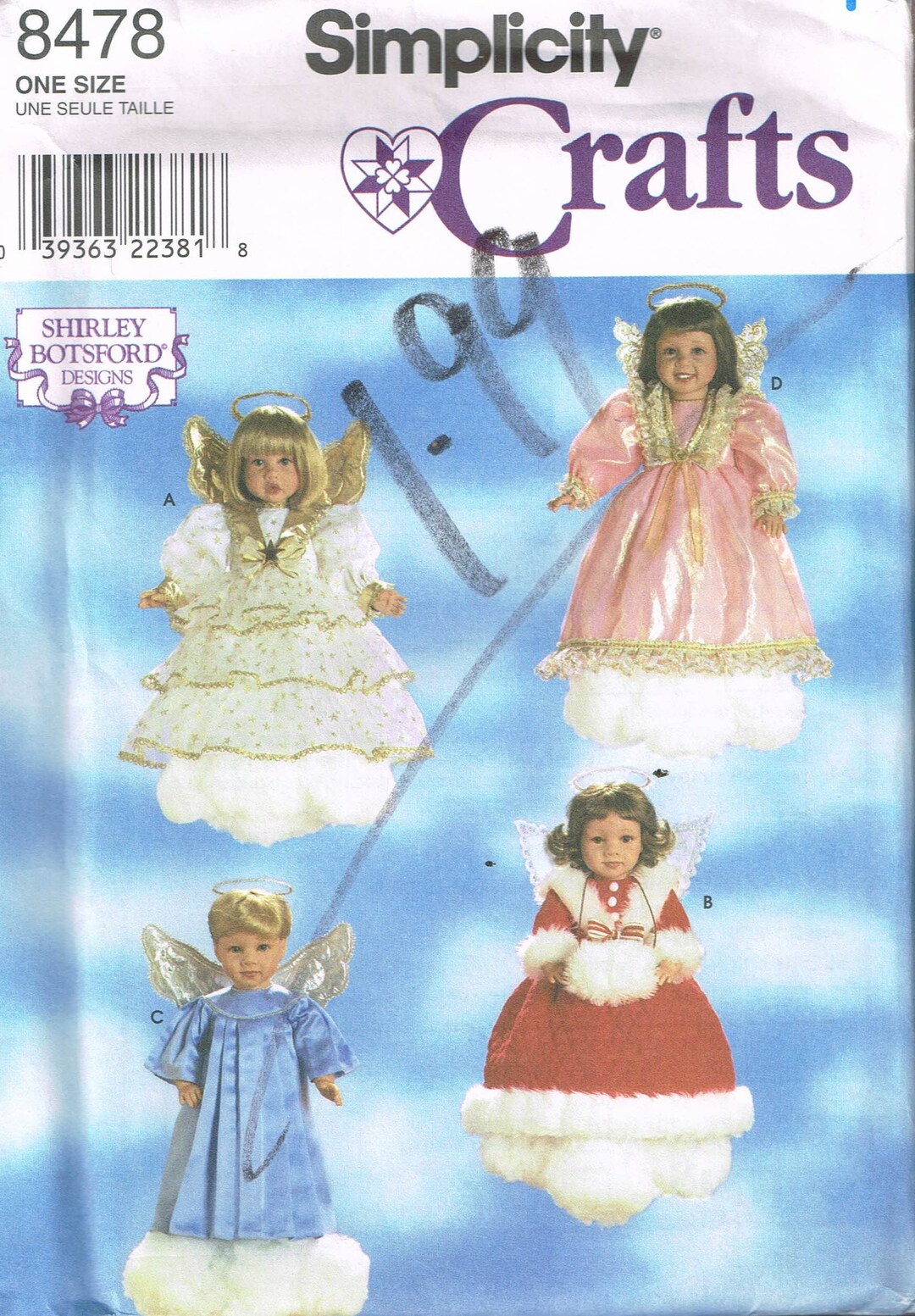 18 Tall Doll Angel Dress Costume Sewing Pattern - Etsy