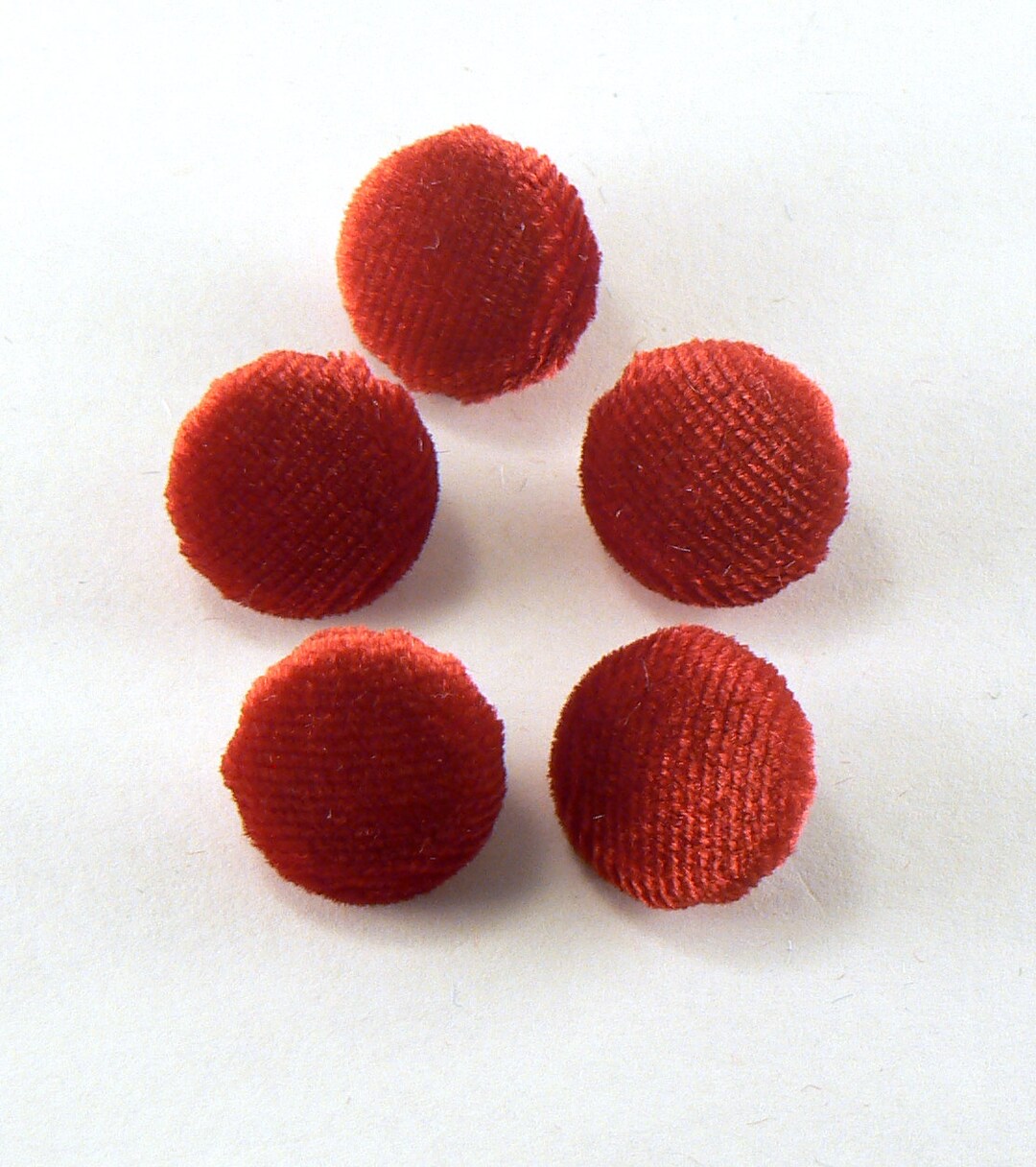 1/2" Red Velvet Fabric Covered Shank Buttons - Etsy