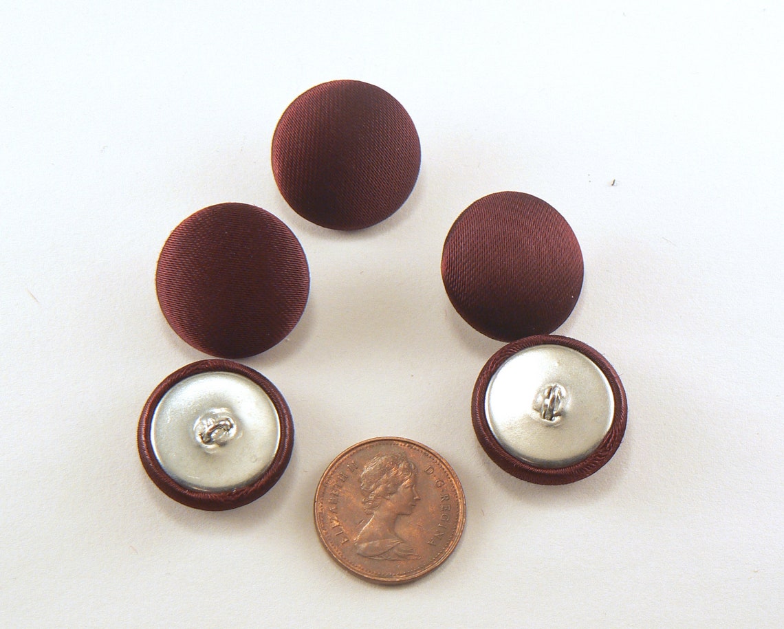 3/4 Burgundy Satin Fabric Covered Shank Buttons 19 Mm | Etsy