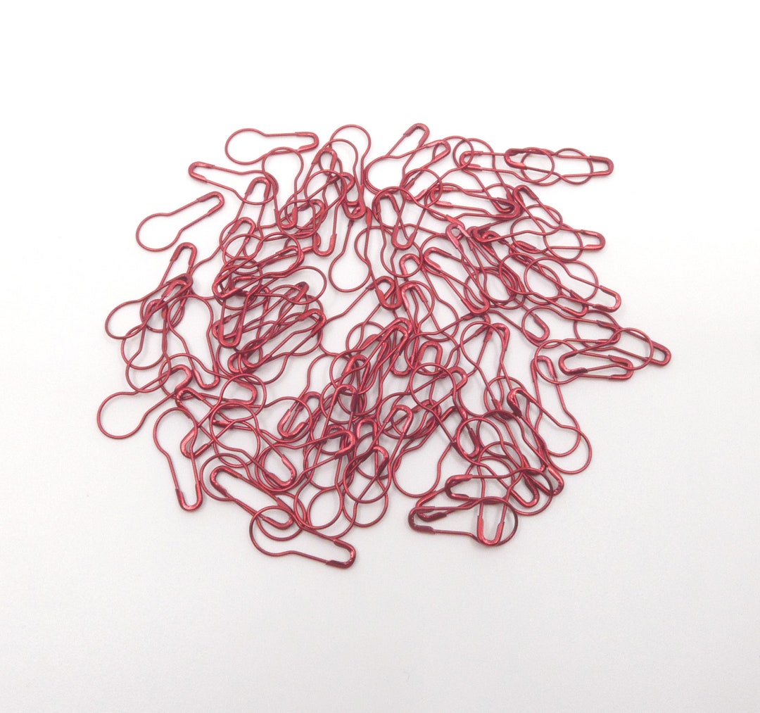 100 Metallic Red Bulb Pin Stitch Markers for Knitting or Crochet - Etsy