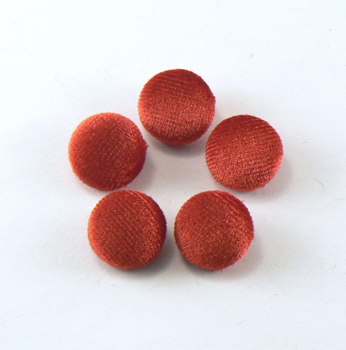 5/8 Red Velvet Fabric Covered Shank Buttons 15mm Red | Etsy