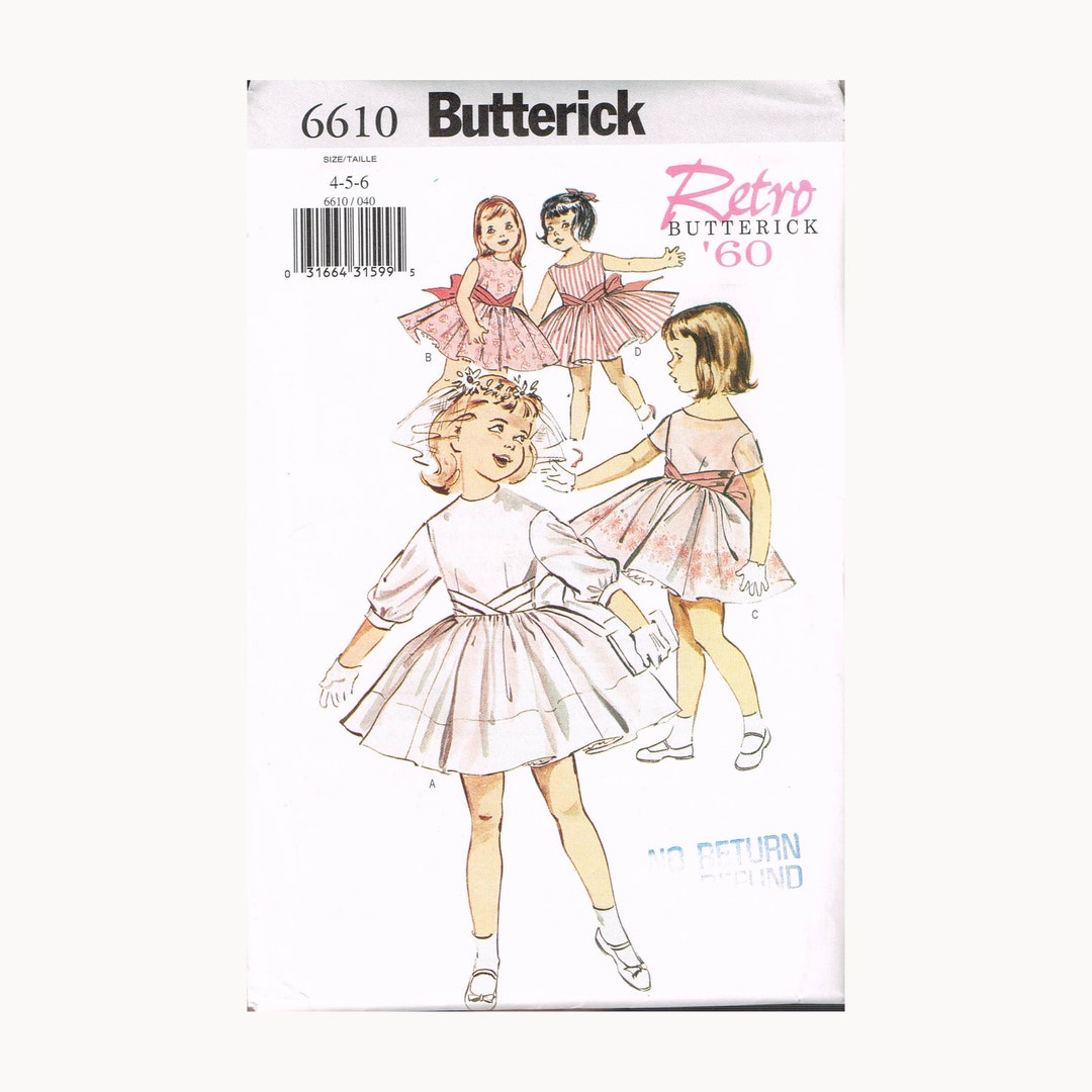 Size 4-6 Girl Vintage Special Occasion Sleeveless or Short Sleeve Dress ...