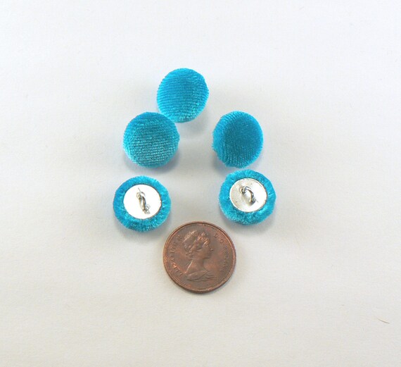 Knitting Materials Fabric covered buttons handmade PAISLEY turquoise ...