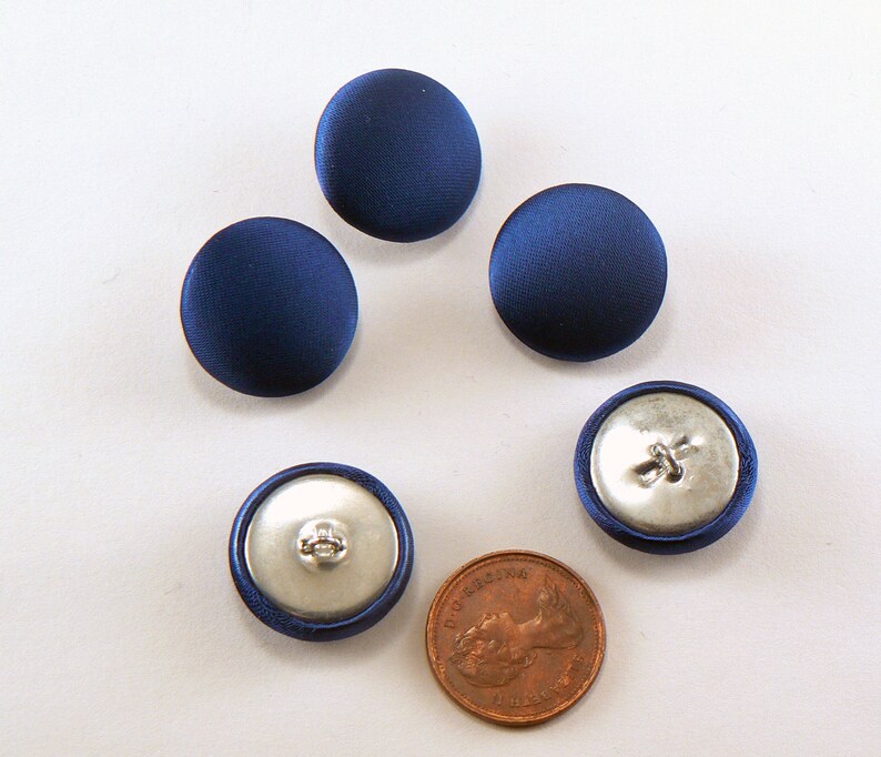 3/4 Royal Blue Satin Fabric Covered Shank Buttons 19 - Etsy