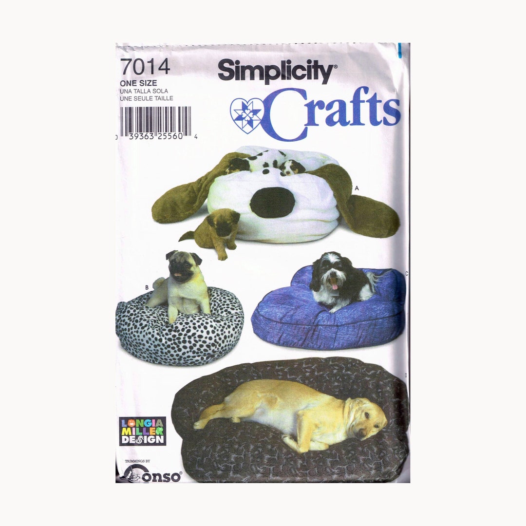 Oval Dog Bed or Bolster Pet Bed Sewing Pattern - Simplicity 7014 - Etsy