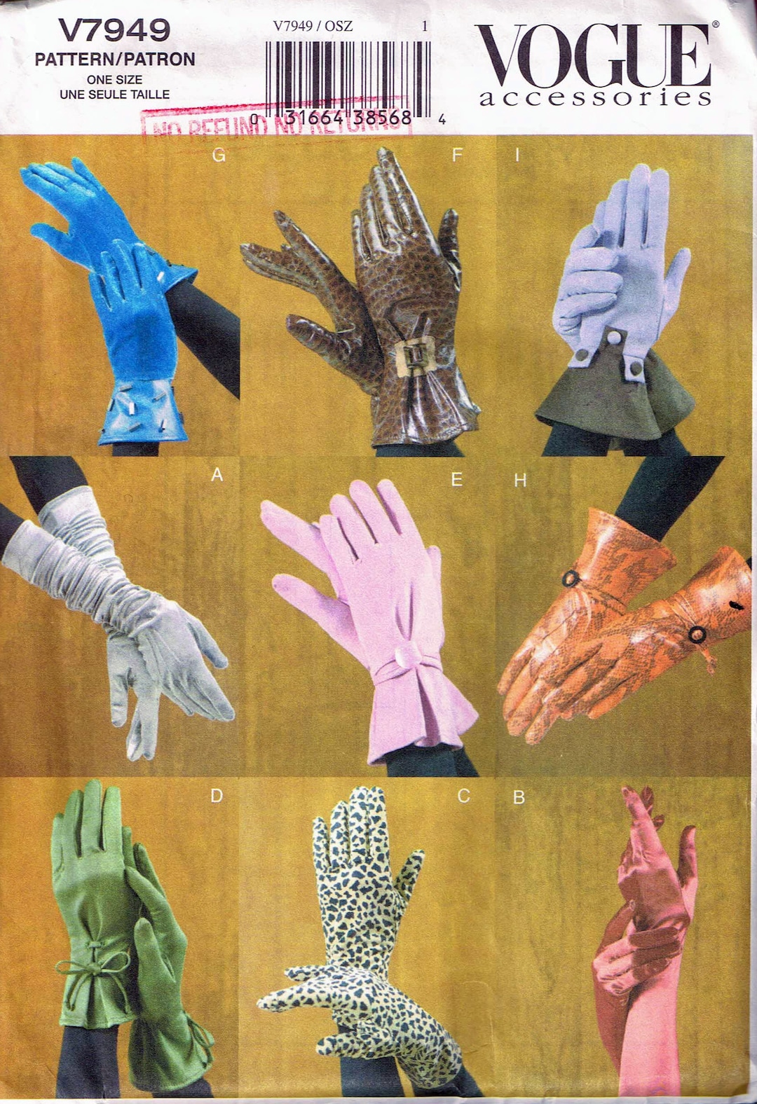 Misses' Gloves Sewing Pattern Gauntlet Gloves Pattern - Etsy