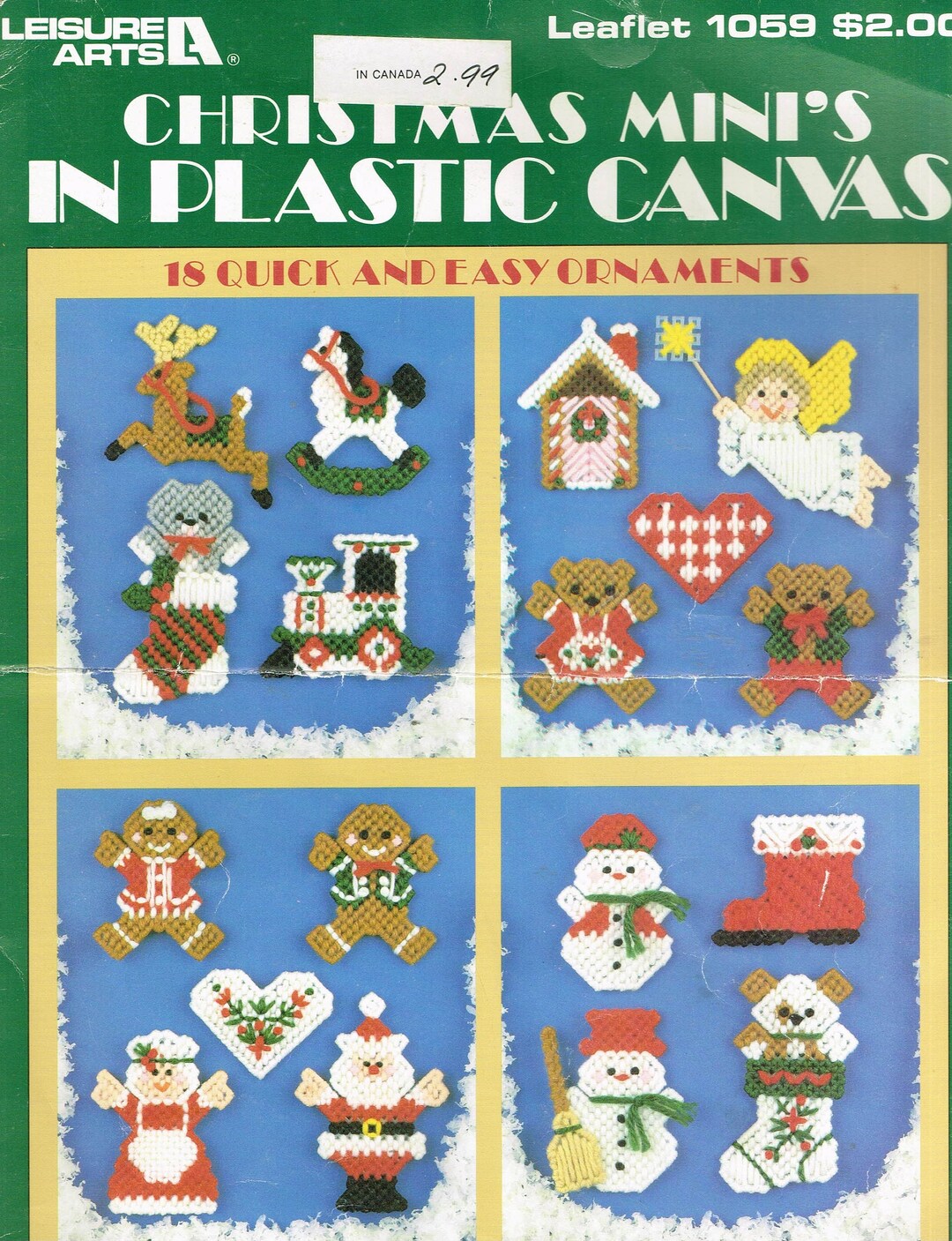 Miniature Christmas Plastic Canvas Magnet Patterns Christmass Mini's ...