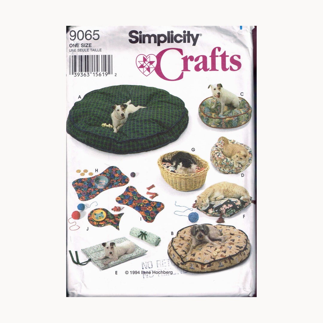 Round or Oval Pet Bed Craft Sewing Pattern - Simplicity 9065 - Etsy