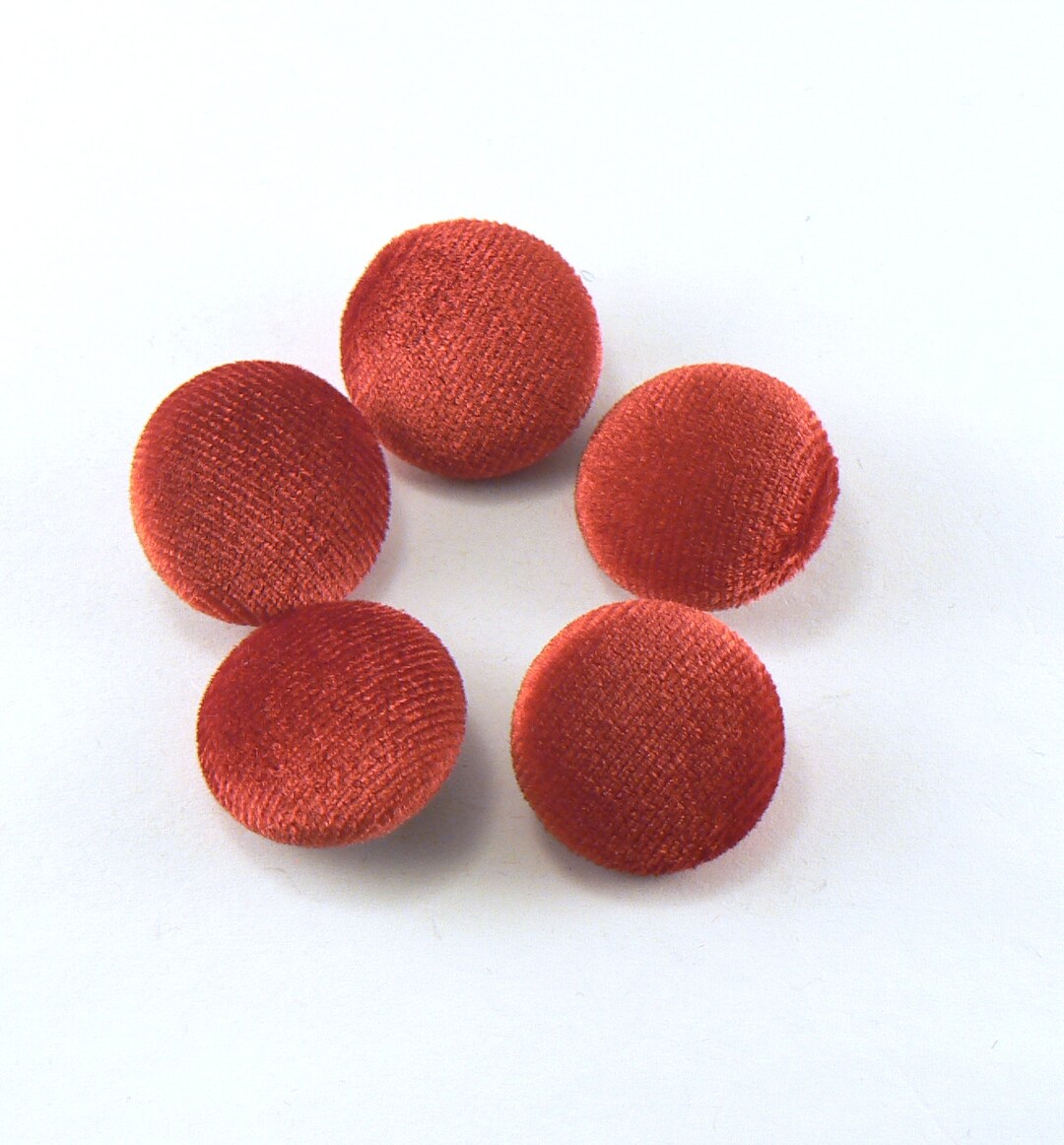 3/4" Red Velvet Fabric Covered Shank Buttons - Etsy