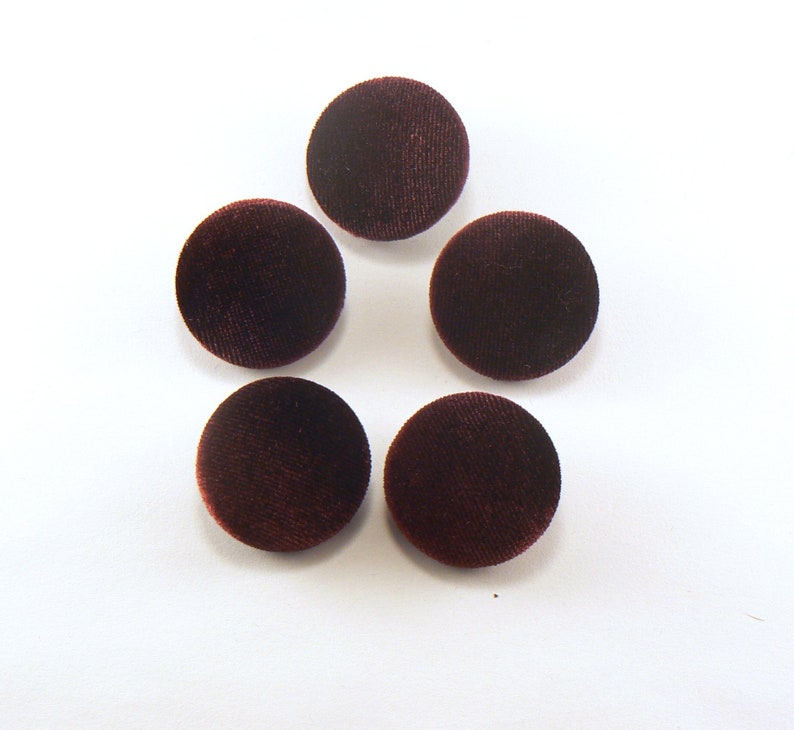 1 Burgundy Velvet Fabric Covered Shank Buttons 25 Mm | Etsy