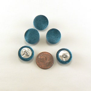 5/8" Teal Green Velvet Fabric Covered Shank Buttons - Etsy