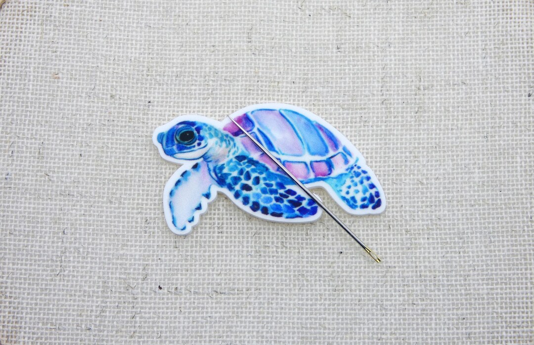Pastel Sea Turtle Needle Minder for Cross Stitch or Embroidery - Etsy