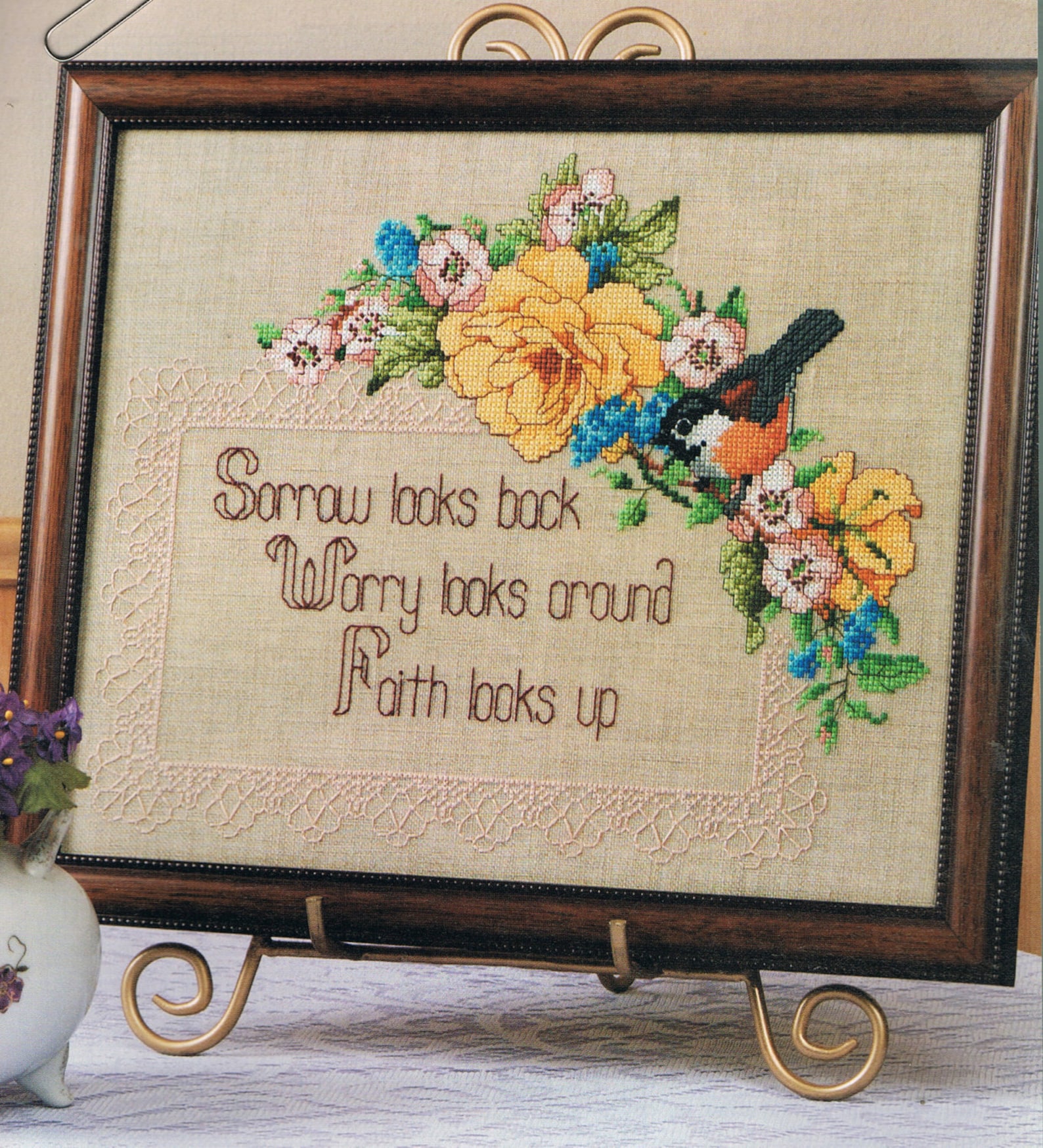 Sorrow Looks Back Worry Looks Around Faith Looks Up Cross | Etsy