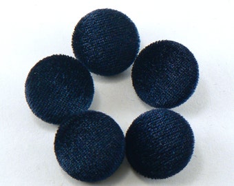 3/4 Navy Blue Satin Fabric Covered Shank Buttons 19 Mm | Etsy