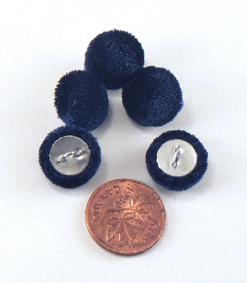 1/2 Navy Blue Velvet Fabric Covered Shank Buttons 13mm - Etsy