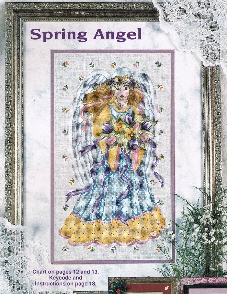 Spring Angel Counted Cross Stitch Pattern | Etsy