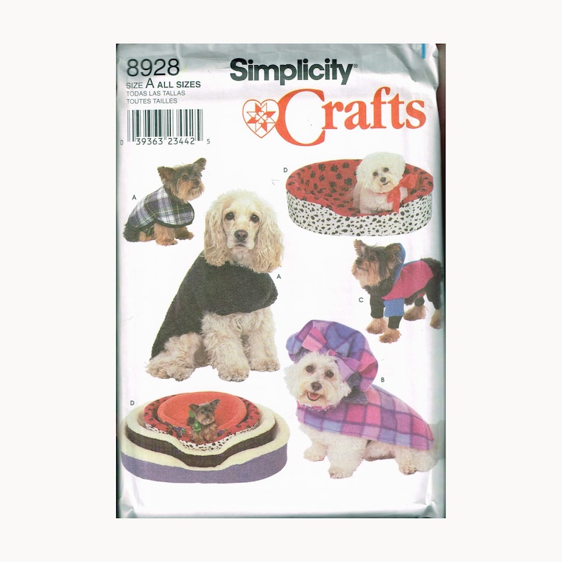 Round Pet Bed Sewing Pattern or Dog Coat Sewing Pattern - Simplicity ...