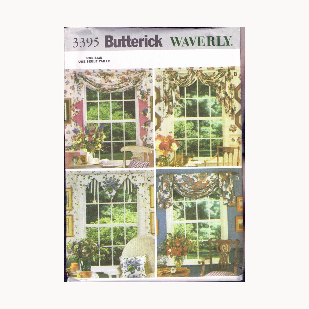 Easy Swag Curtain or Valance Curtan Sewing Pattern Butterick 3395 - Etsy