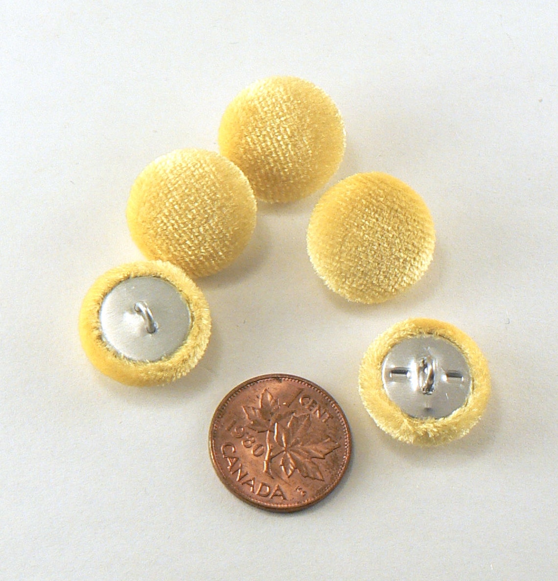5/8 Yellow Velvet Fabric Covered Shank Buttons 15mm - Etsy