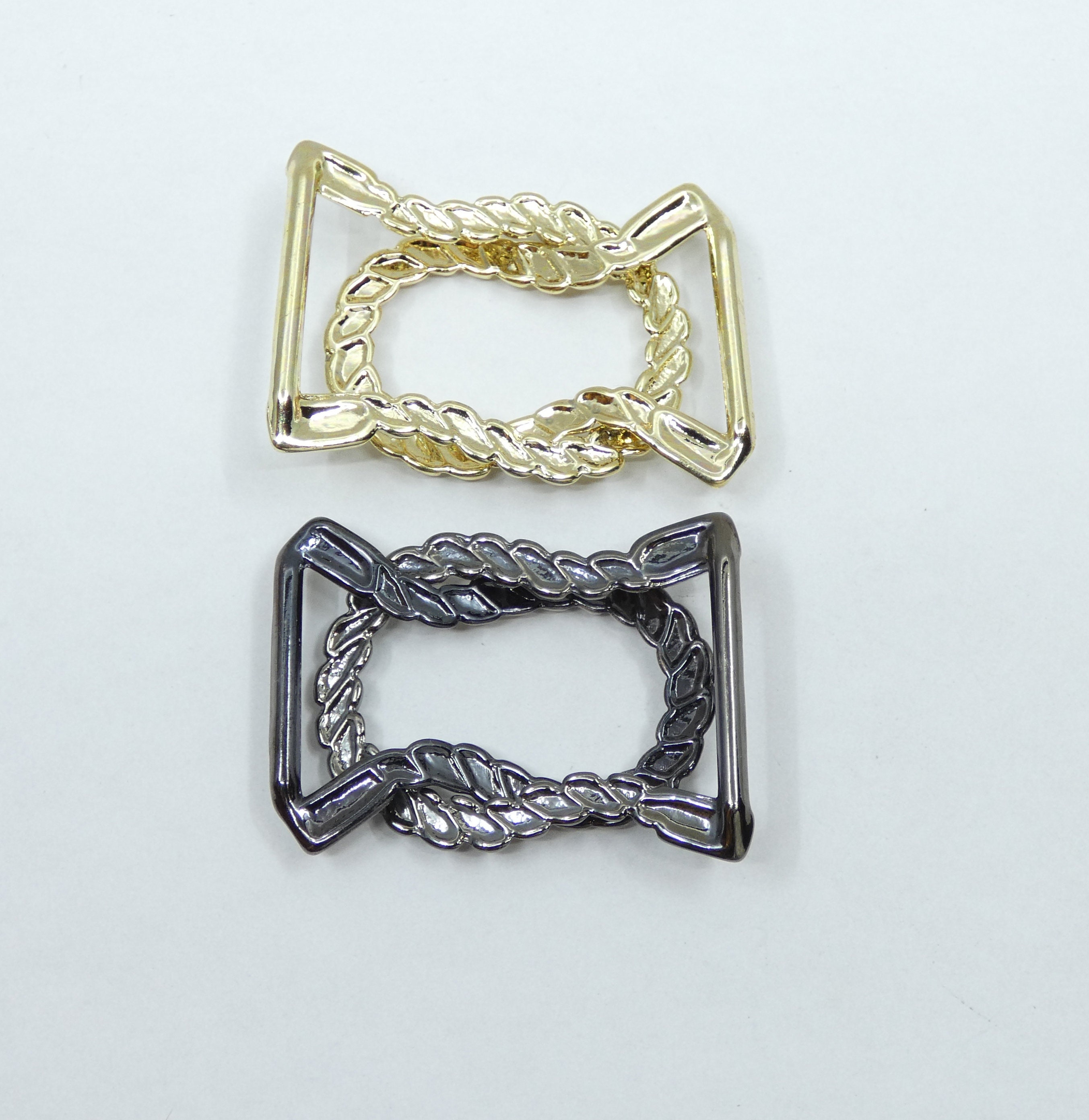 1" Twisted Rope Interlocking Two Piece Buckle for Elastic Webbing - Etsy