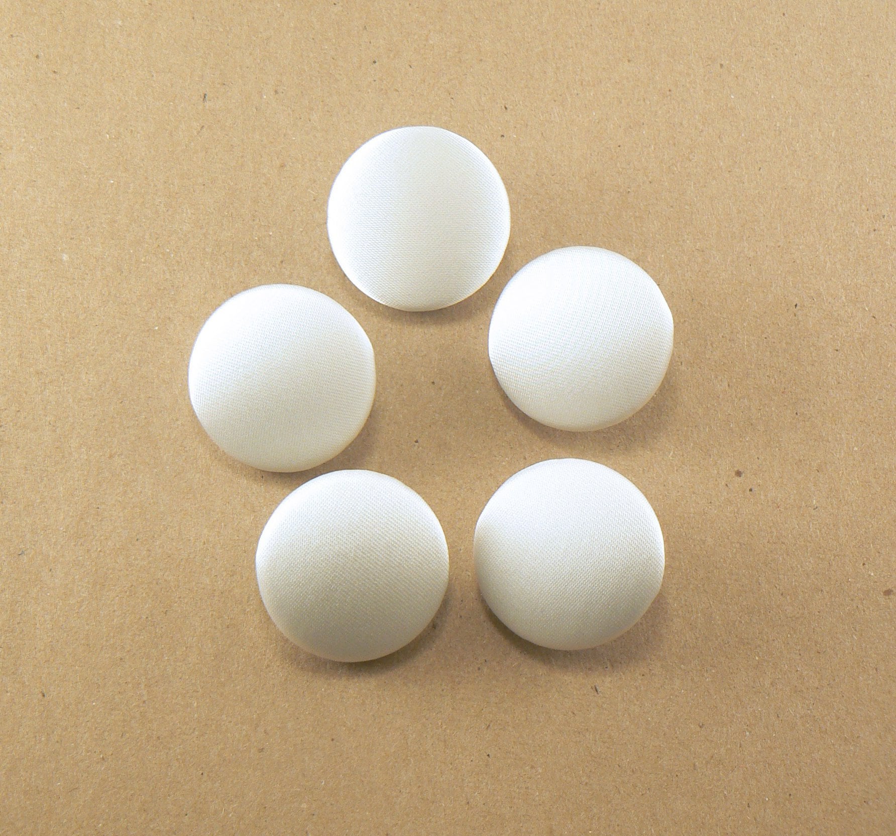 1" White Satin Fabric Covered Shank Sewing Buttons - Etsy